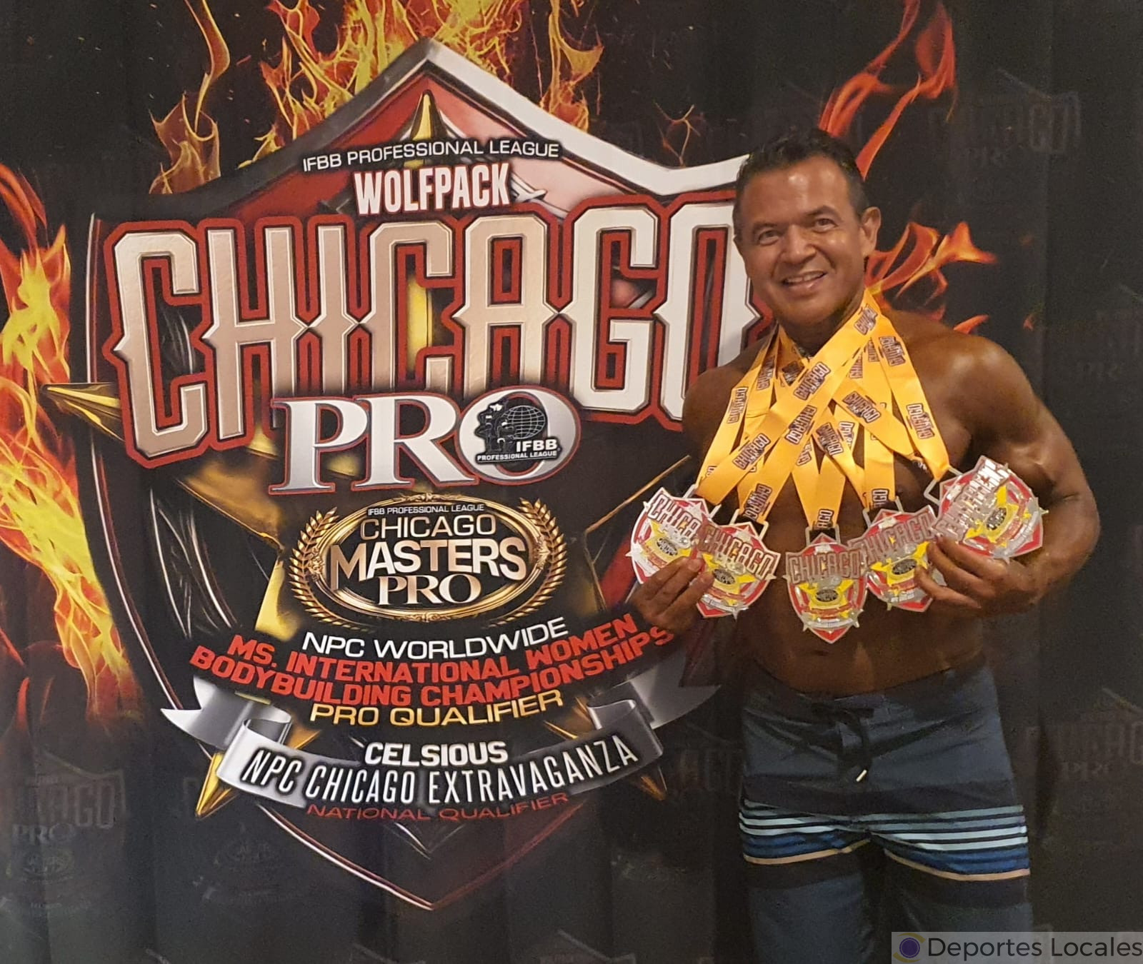 FISICOCONSTRUCTIVISTA ALEX AGUILAR ARRASA CON MEDALLAS EN CHICAGO PRO ...